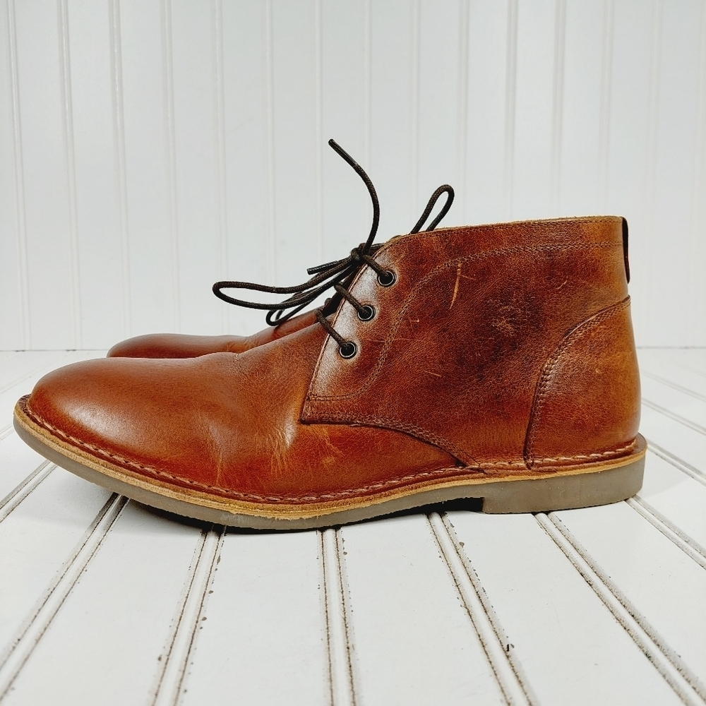 Crown Vintage Casper Men's Brown Leather Lace Up Ankl… - Gem